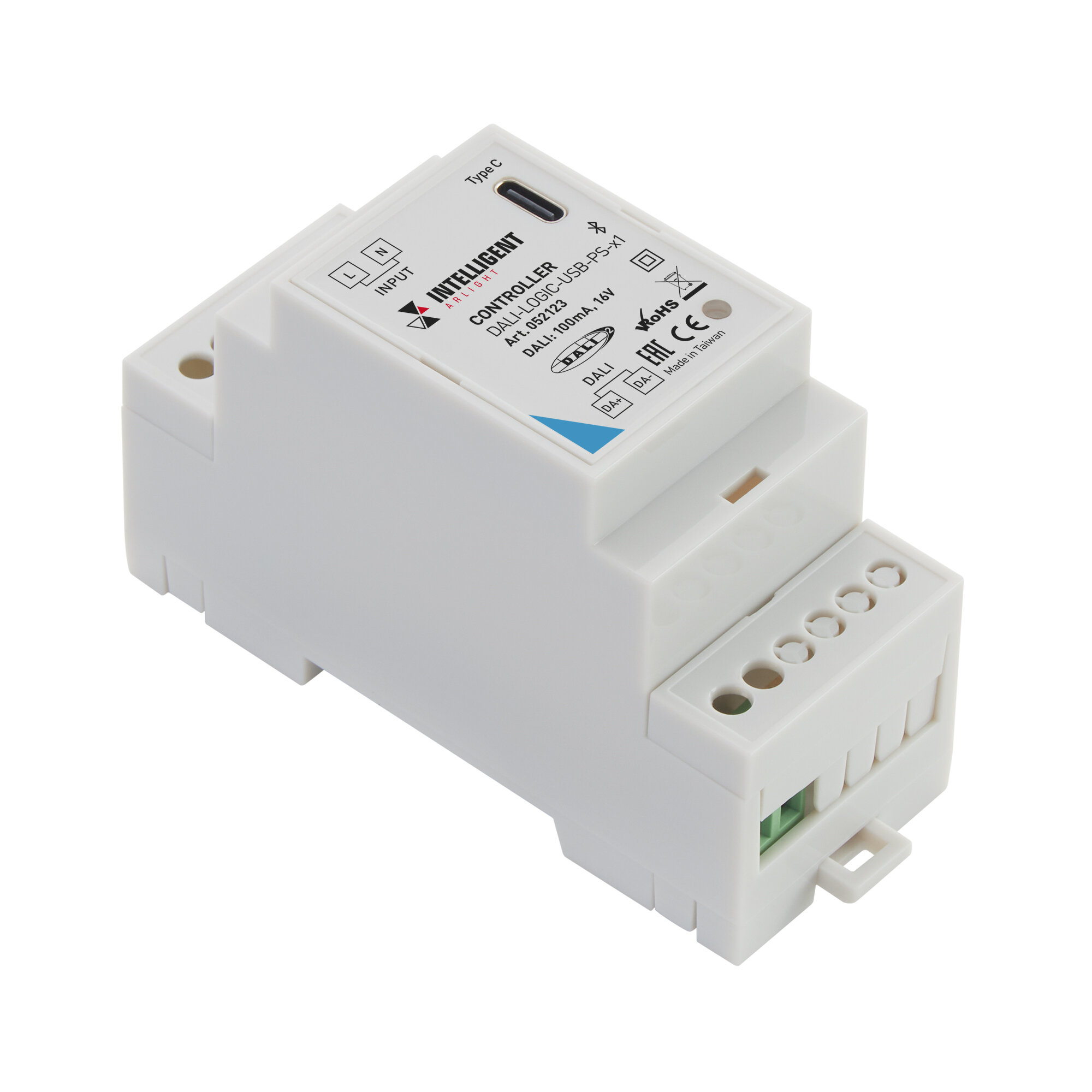 Контроллер Arlight INTELLIGENT ARLIGHT Контроллер DALI-LOGIC-USB-PS-x1 (BUS/230V, BLE) (IARL, IP20 Пластик, 2 года)