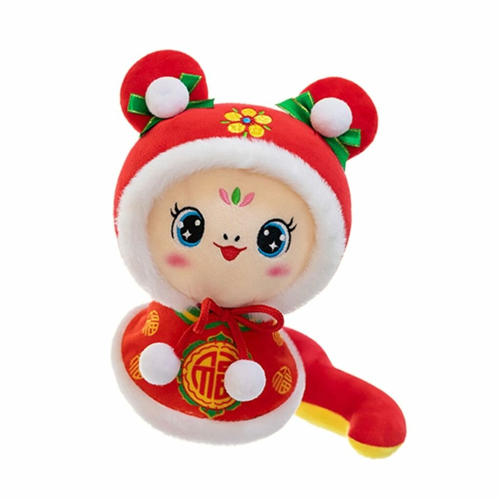 Год Змеи Маленькая змея плюшевая подвеска