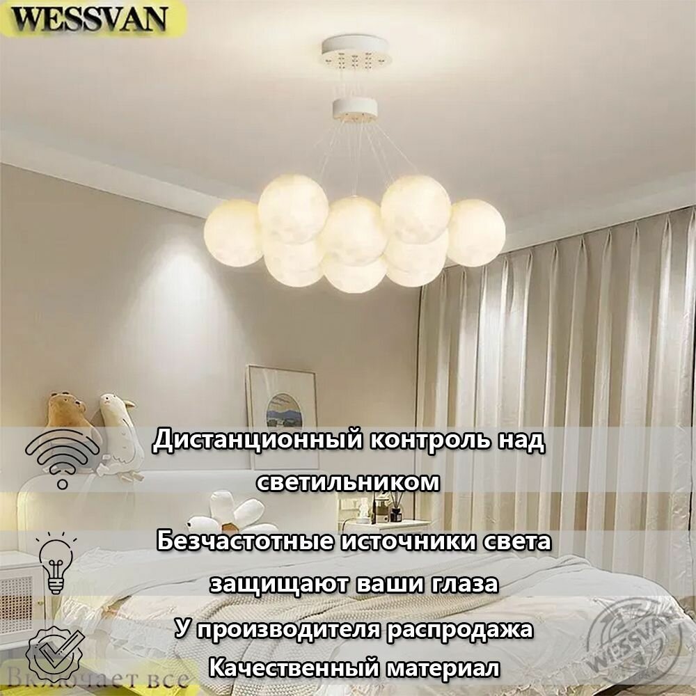 WESSVAN Люстра подвесная, G9,3000K