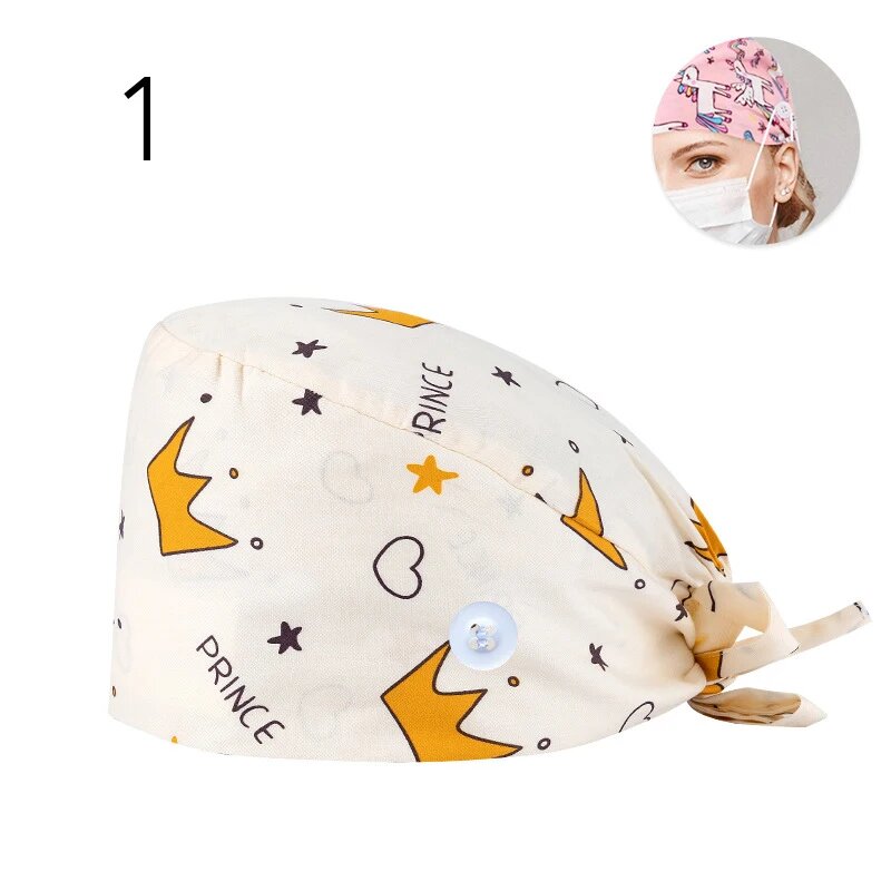 Хлопковые хирургические шапки для врачей 1