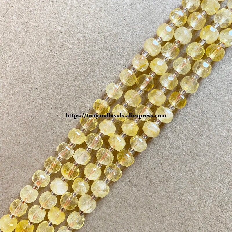 Бусины цитрин кварц 8x6 мм 7 дюймов Tony and Beads Citrine Quartz