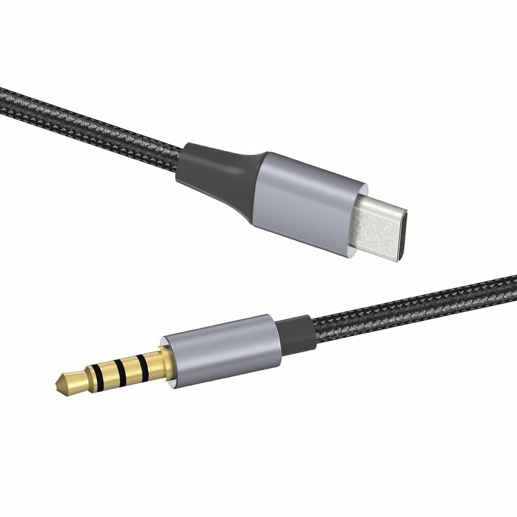 USB-концентратор, Кабель Type C на 3.5мм AUX для автомобиля - 4-pin 100см