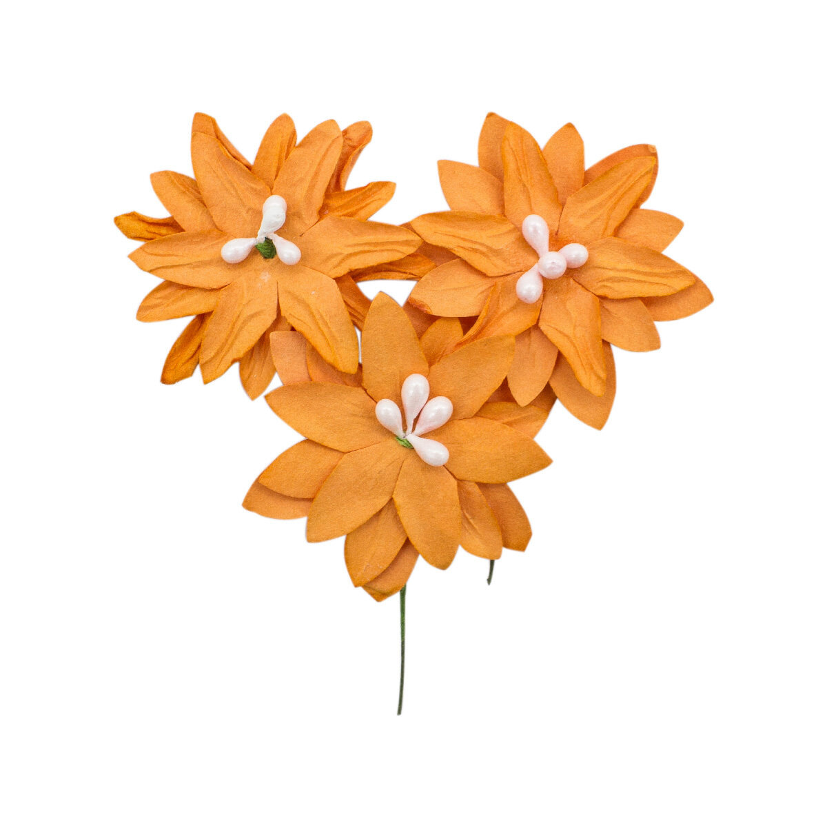 YX15-145 Бумажные цветы 'Ромашки', d 5 см, упак./4 шт, Astra&Craft (оранжевый)