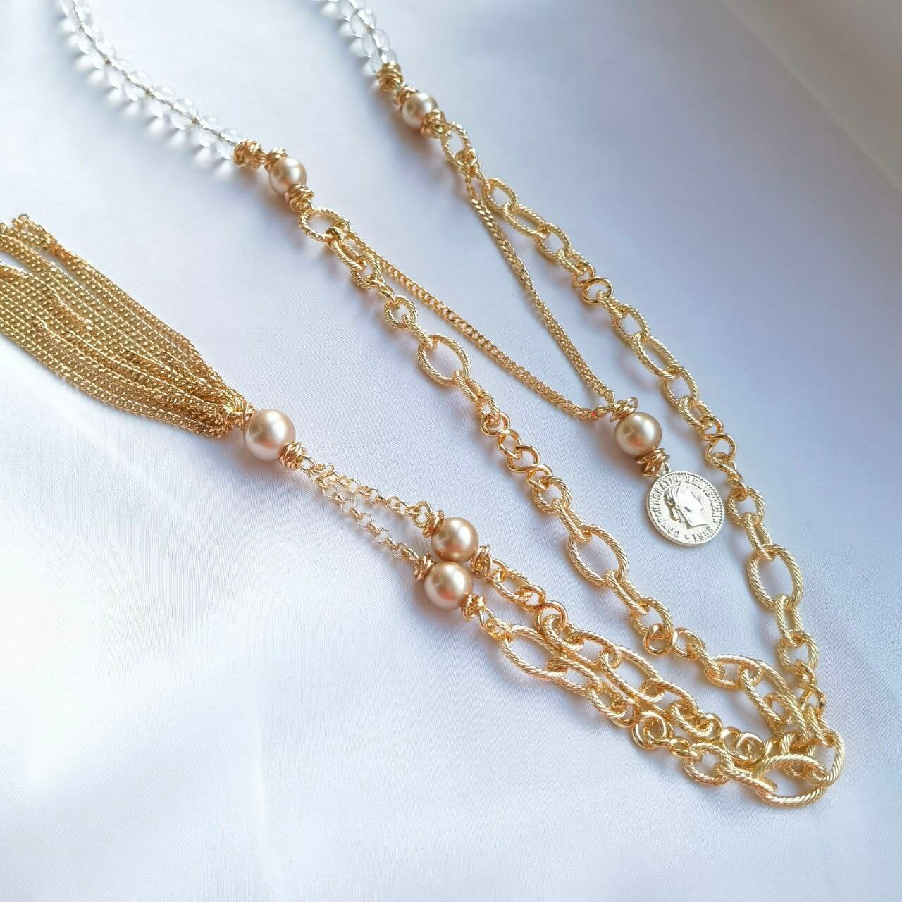 Серьги, горный хрусталь, жемчуг Swarovski синтетический