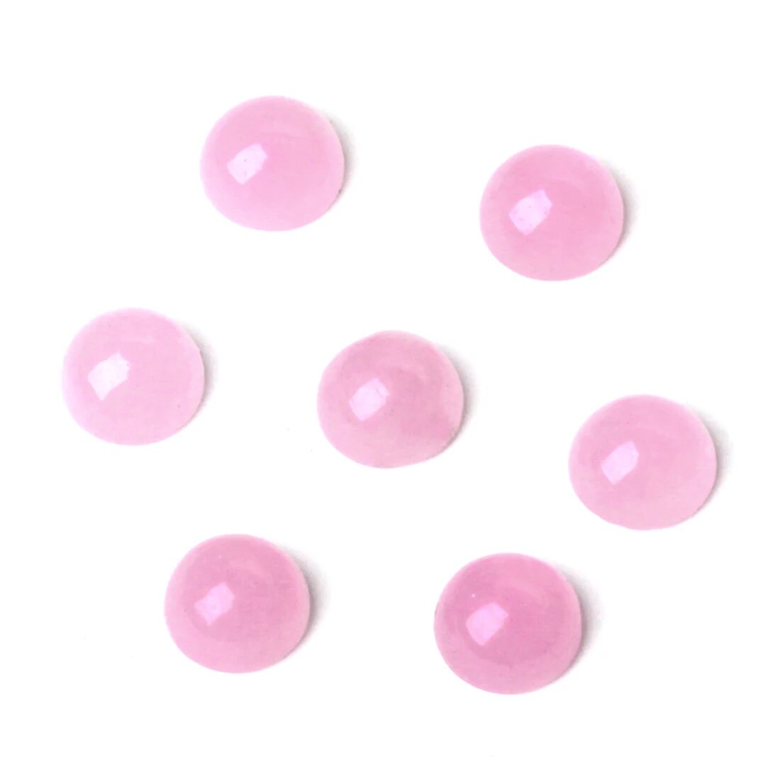 Кабошоны из белого нефрита лаcoogh 10 шт, 4/6/8/10 мм Розовый, 8mm, Pink