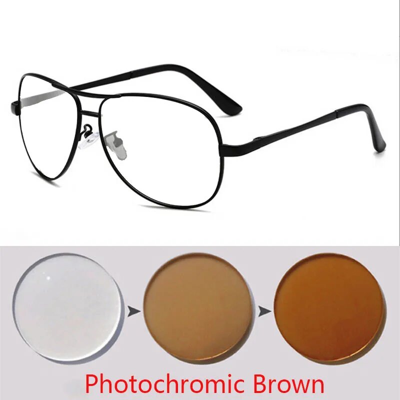 Классические солнцезащитные очки-пилоты для мужчин и женщин, поляризационные авиационные солнцезащитные очки по рецепту 0-0,5 -1,0 -2,0 -3,0 до -5,0