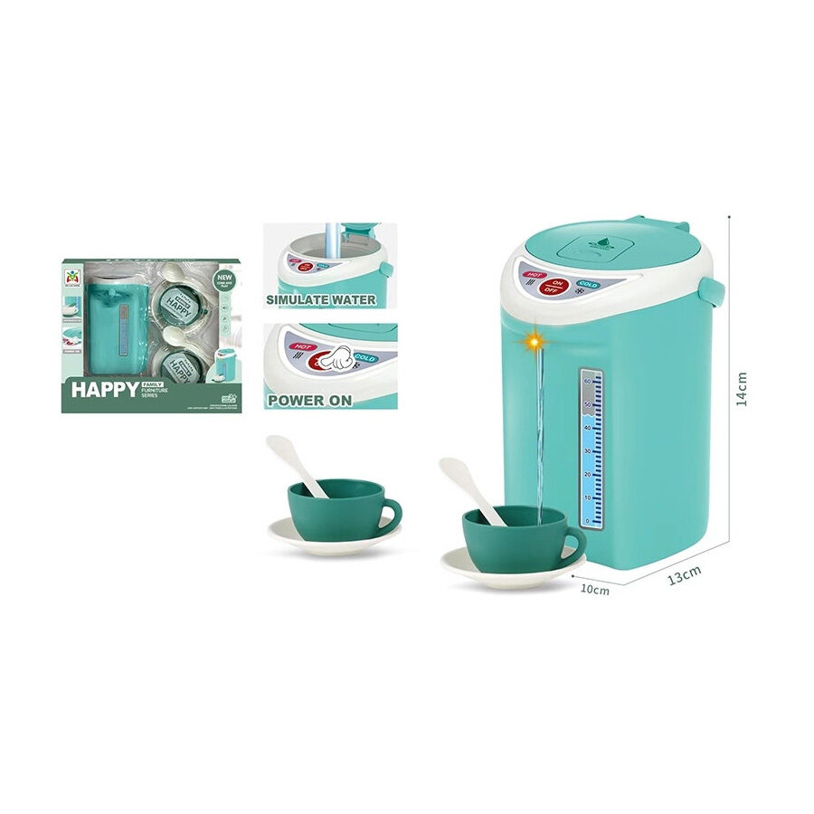 Happy Family Чайный набор с кулером (свет, звук) бирюзовый LS820Q38 с 3 лет