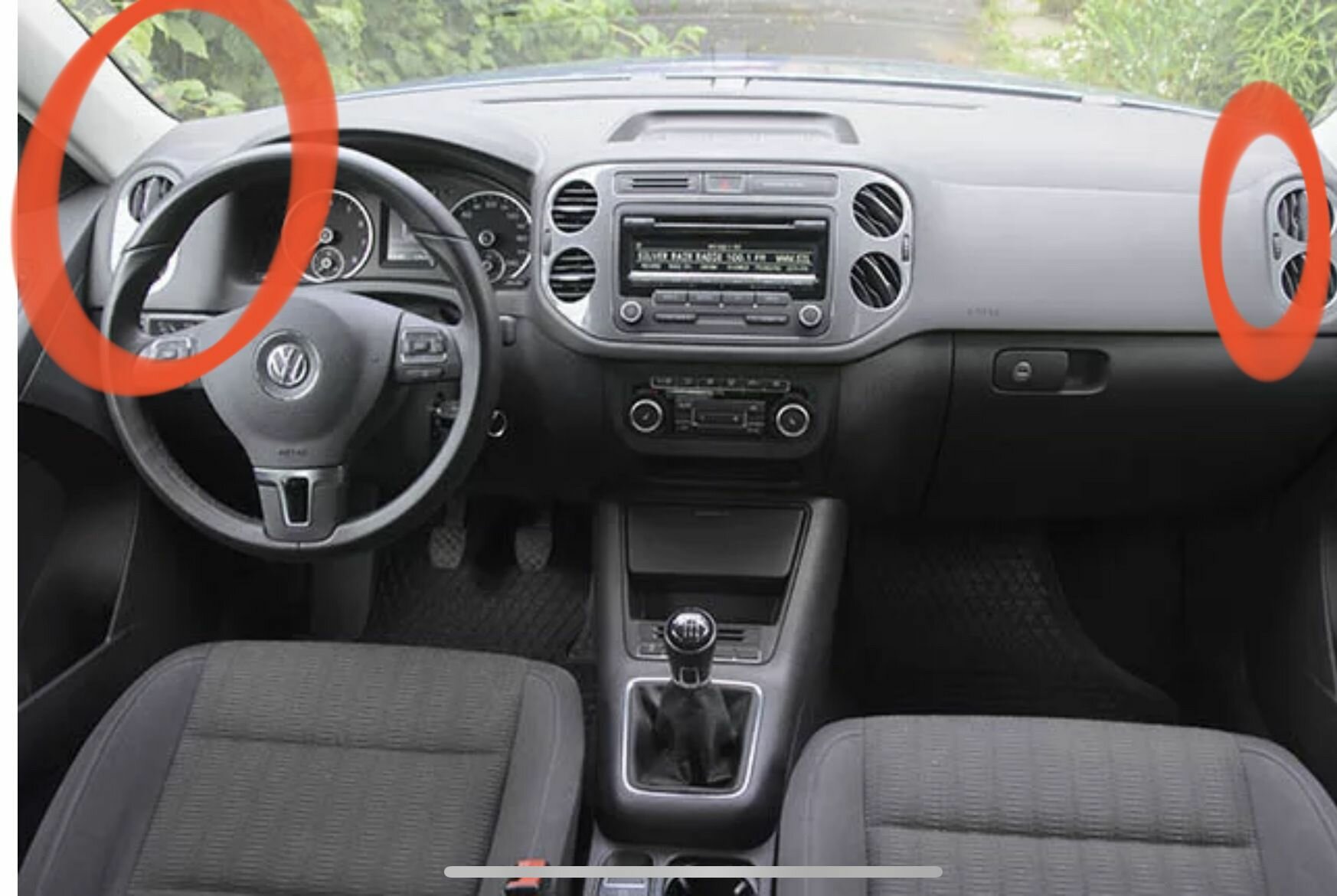 Дефлектор воздуховода для Volkswagen Tiguan