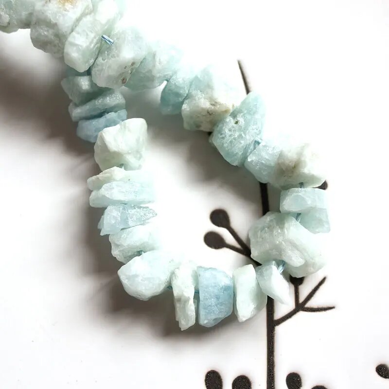 Полудрагоценные бусины из кварца и флюорита aquamarine