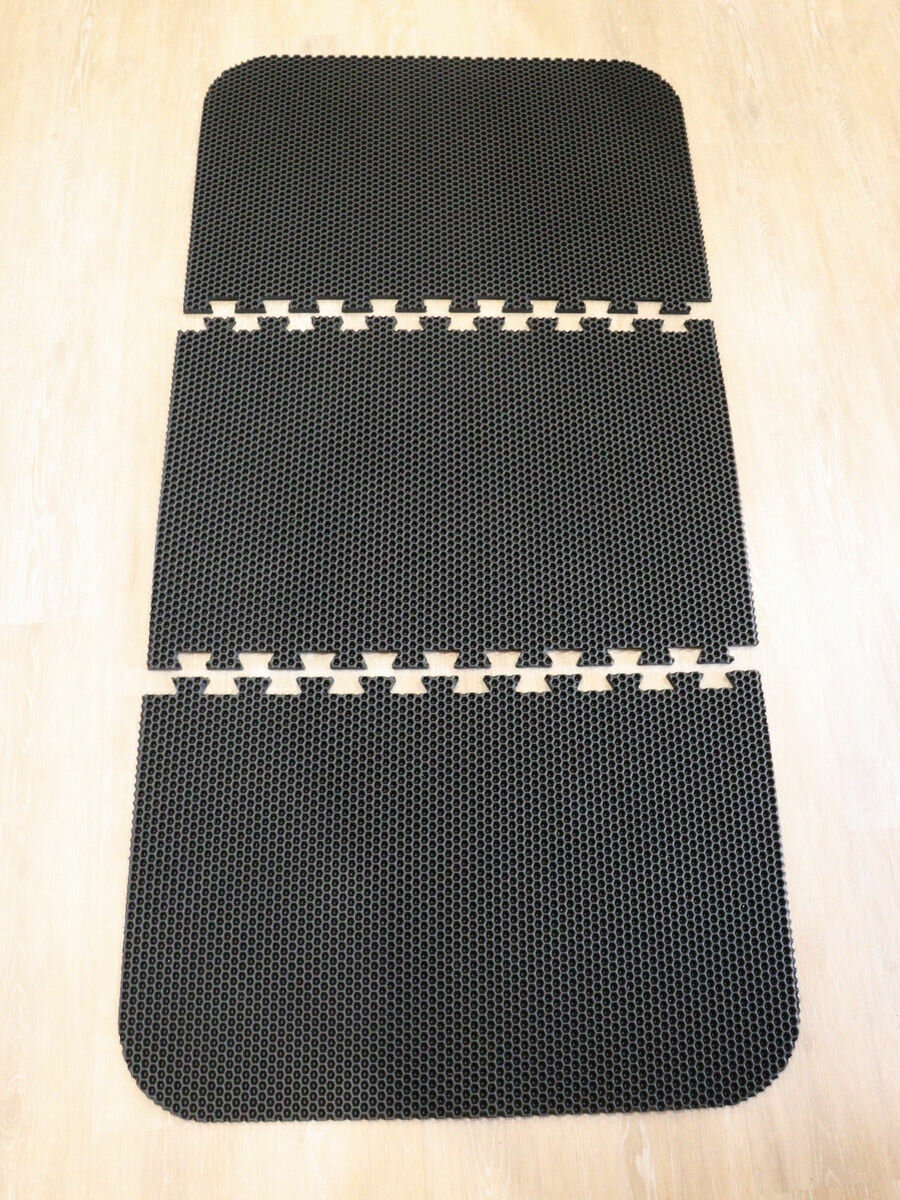 Коврик трансформер соты 125х65(черный)