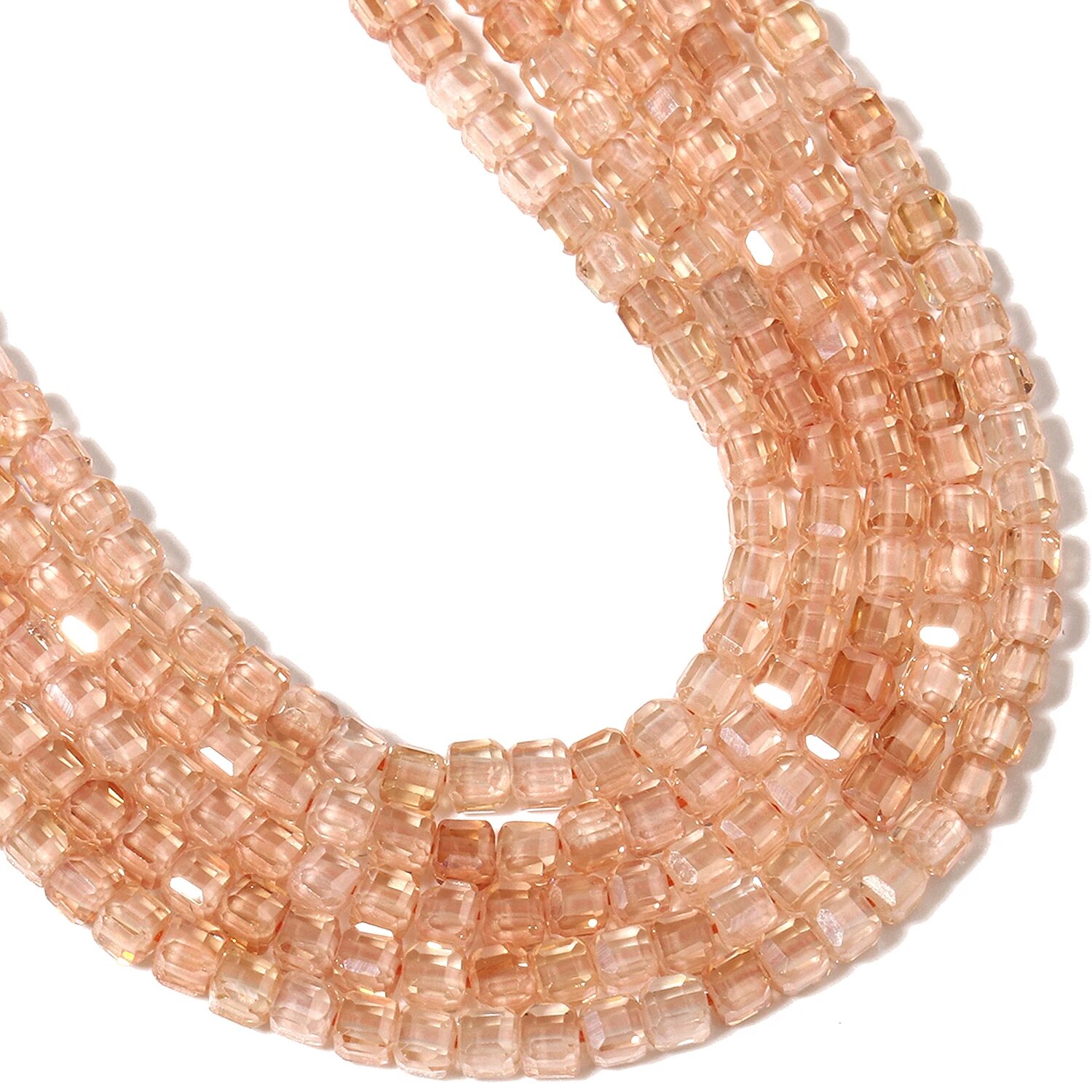 Многоцветные кубические цирконы бусины nociuciu Розовый, champagne