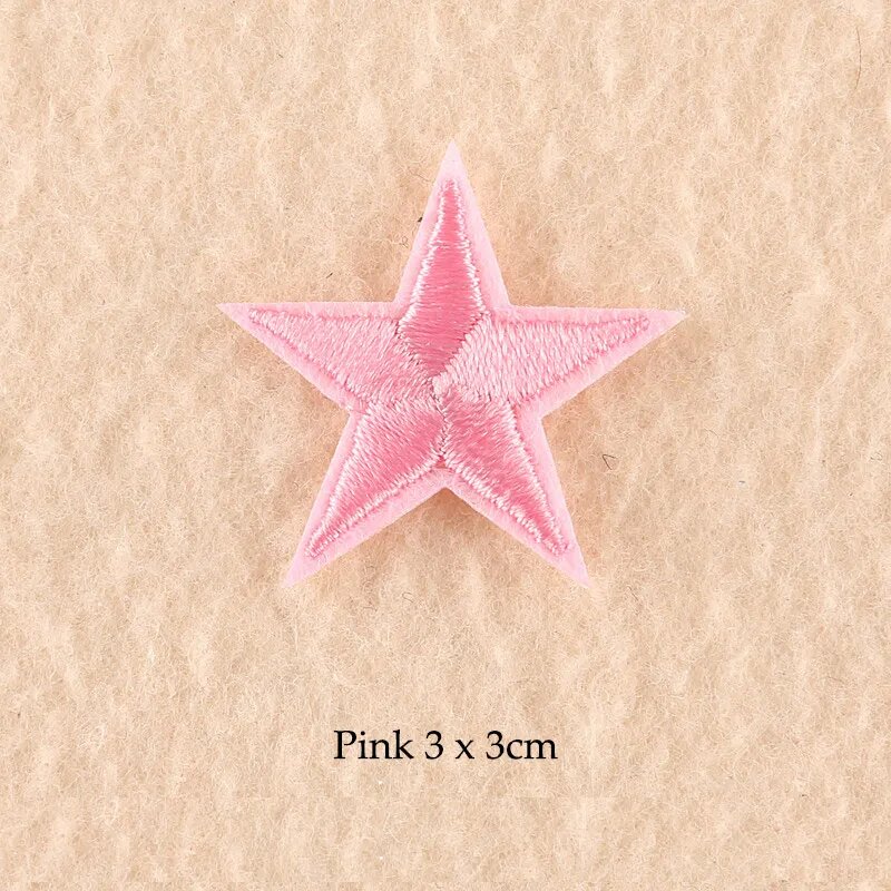 Нашивки с вышивкой звезд Aprille Розовый, Pink