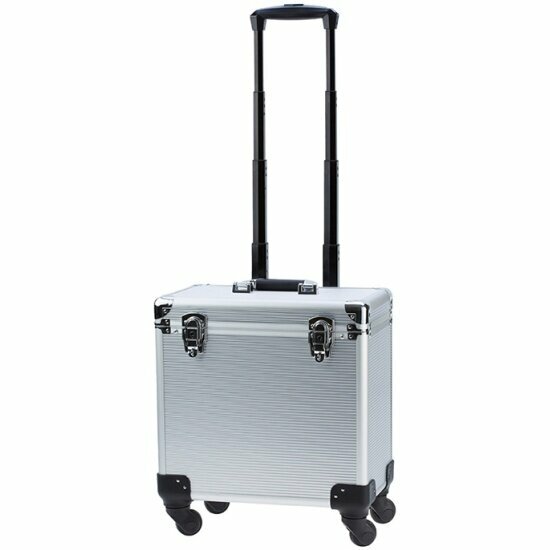 Чемодан для парикмахерских инструментов Dewal Professional DEWAL полимерный материал, серебристый, 38x22x44 см