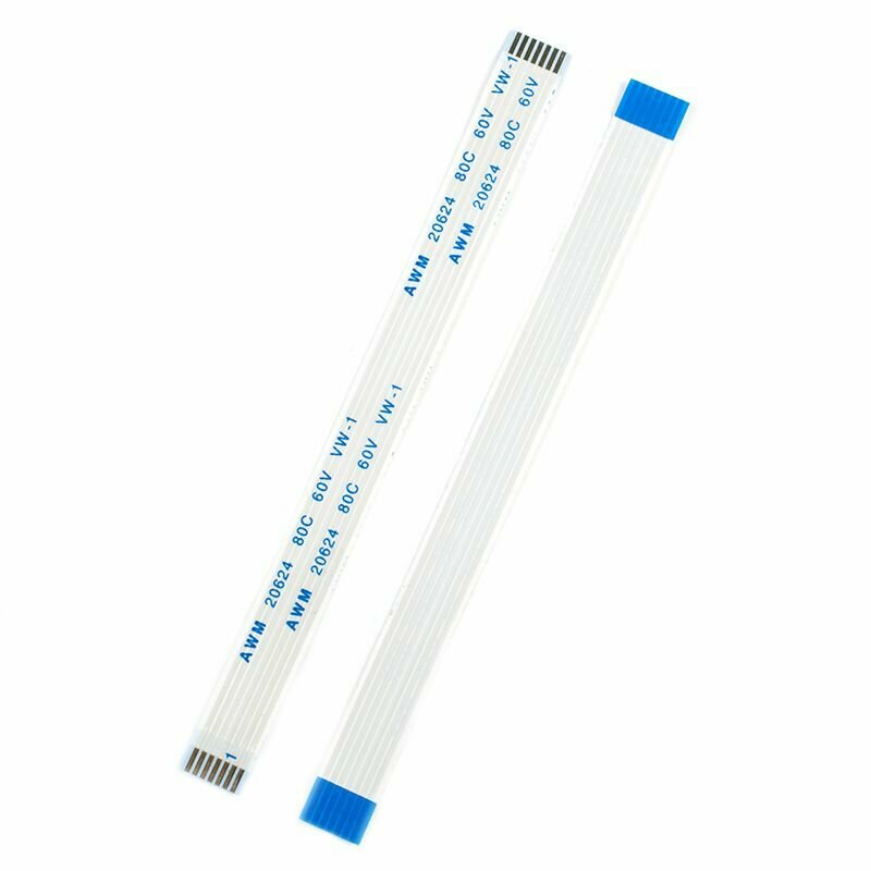 Шлейф FFC 7-pin Шаг 1.0mm Длина 10cm Прямой A-A AWM 20624 80C 60V VW-1