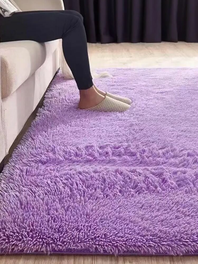 Плюшевый ковер, плюш, фиолетовый, 120x200 см для гостиной спальни детской комнаты, нескользящей пушистой комнаты