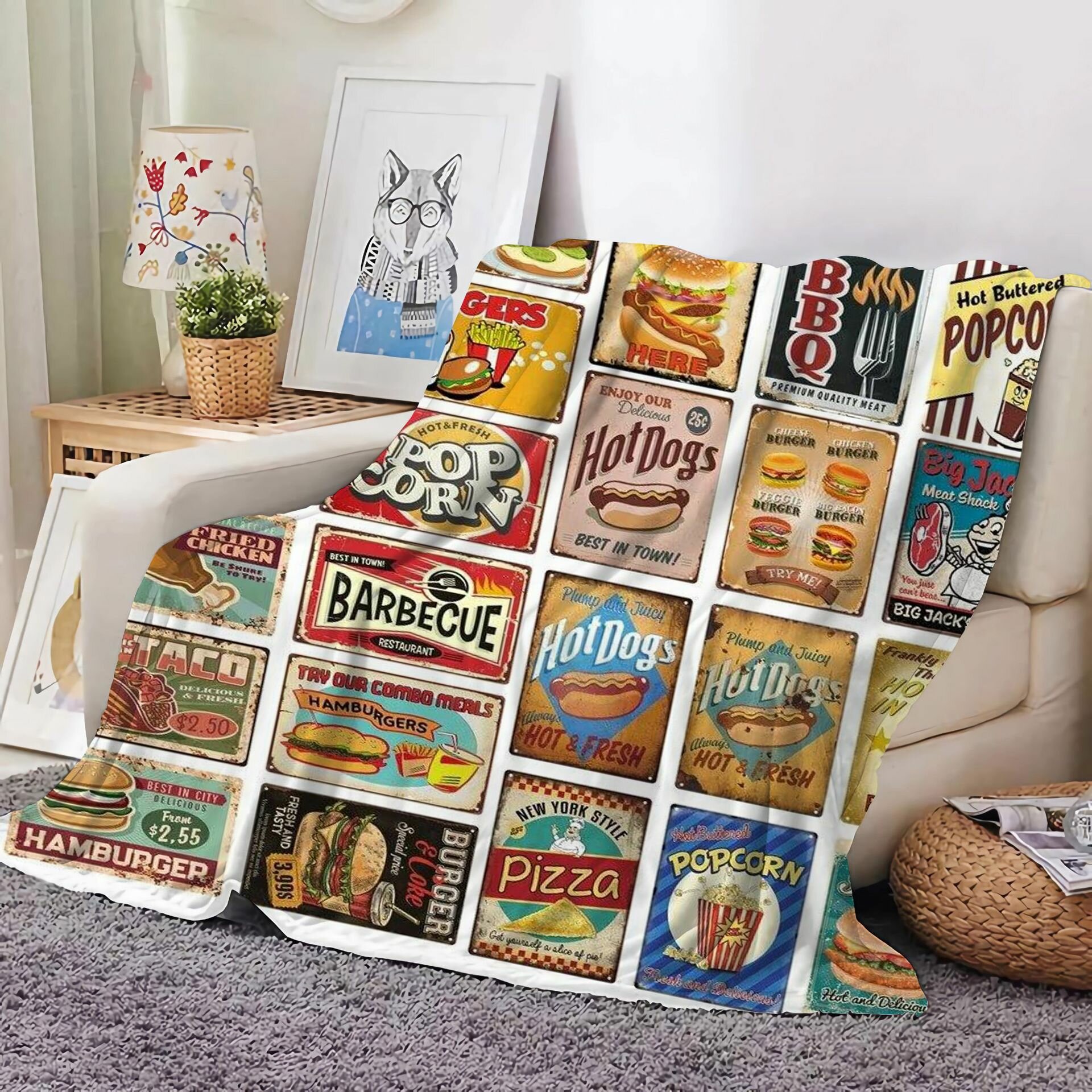 Одеяло "Four Seasons Universal", 70x100 см, фланель, американское, с принтом