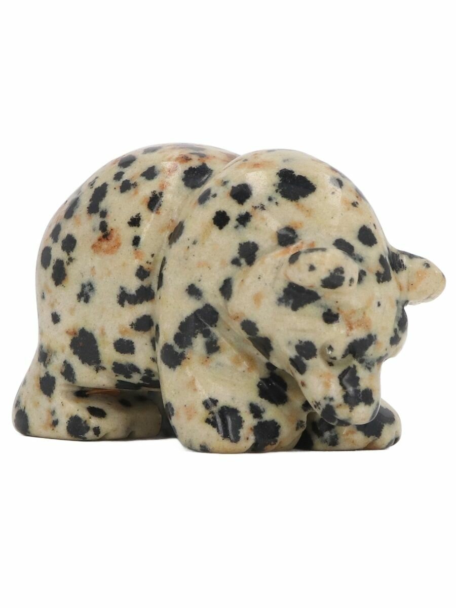 Фигурка хрустального медведя, вырезанная вручную статуя животного из драгоценного камня 1,5 дюйма, пятнистая, офисный декор для дома, уникальная идея подарка