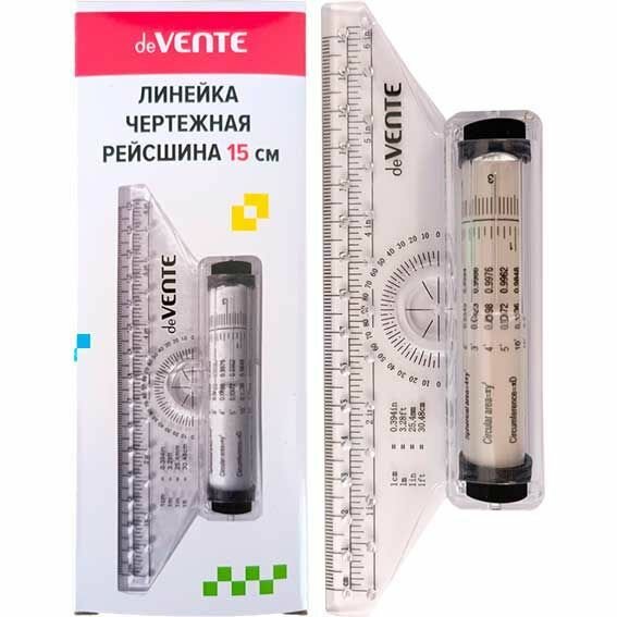 Рейсшина deVENTE 15 см, пластиковый ролик (5091415)