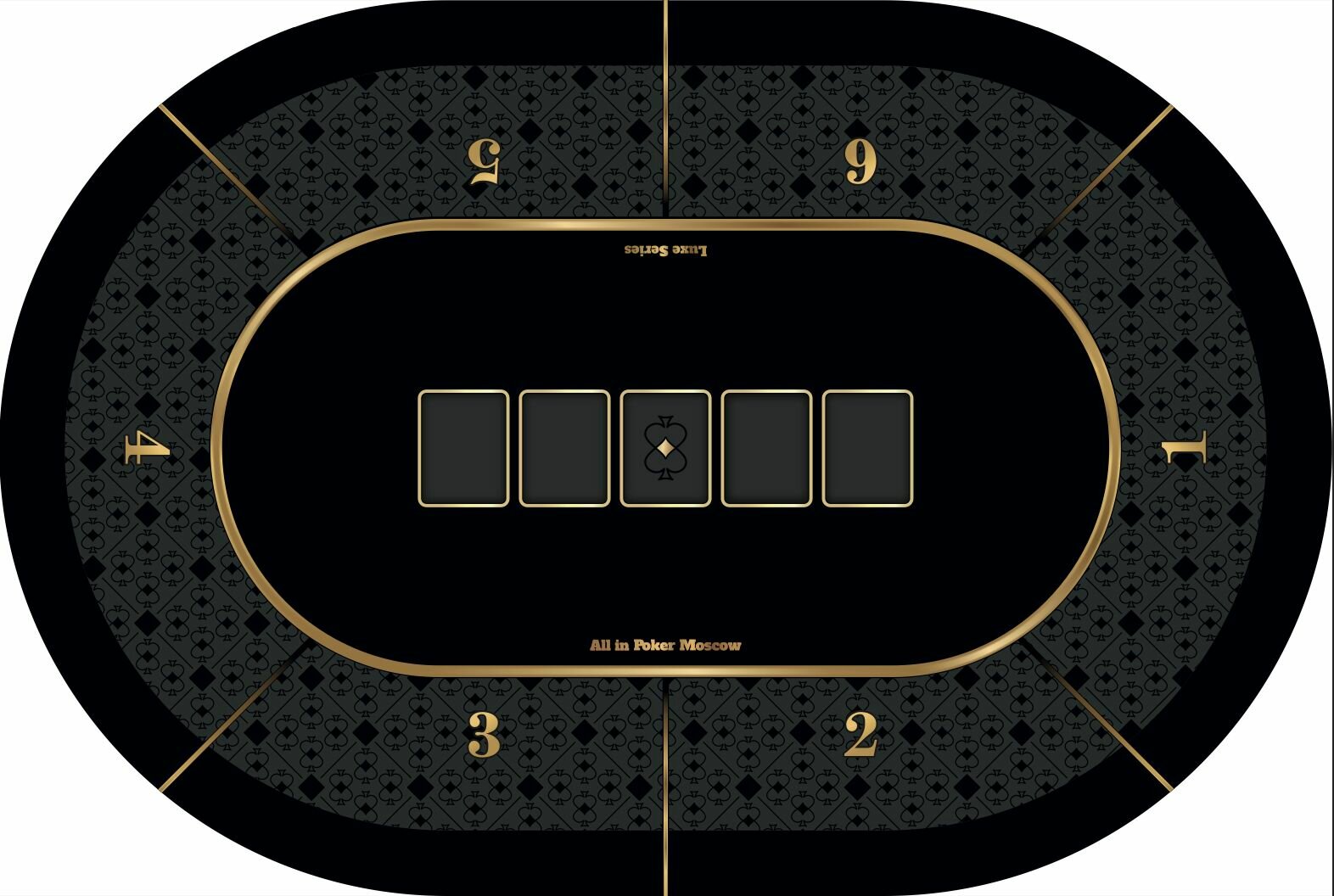 Сукно для покера овальное 120х80 см - LUXE