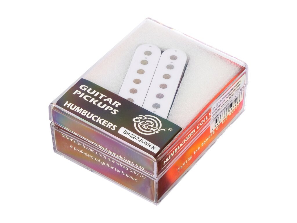 BH-22-7-P-WH-N Звукосниматель магнитный для 7-струнной гитары, хамбакер, нековый, белый, Belcat