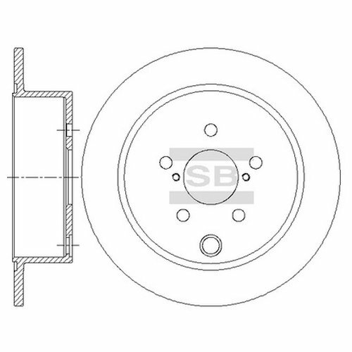 Диск тормозной задний SUBARU FORESTER 13-, IMPREZA 12-, XV 12- SD4708 Hi-Q SD4708 для Subaru Forester, Impreza, XV