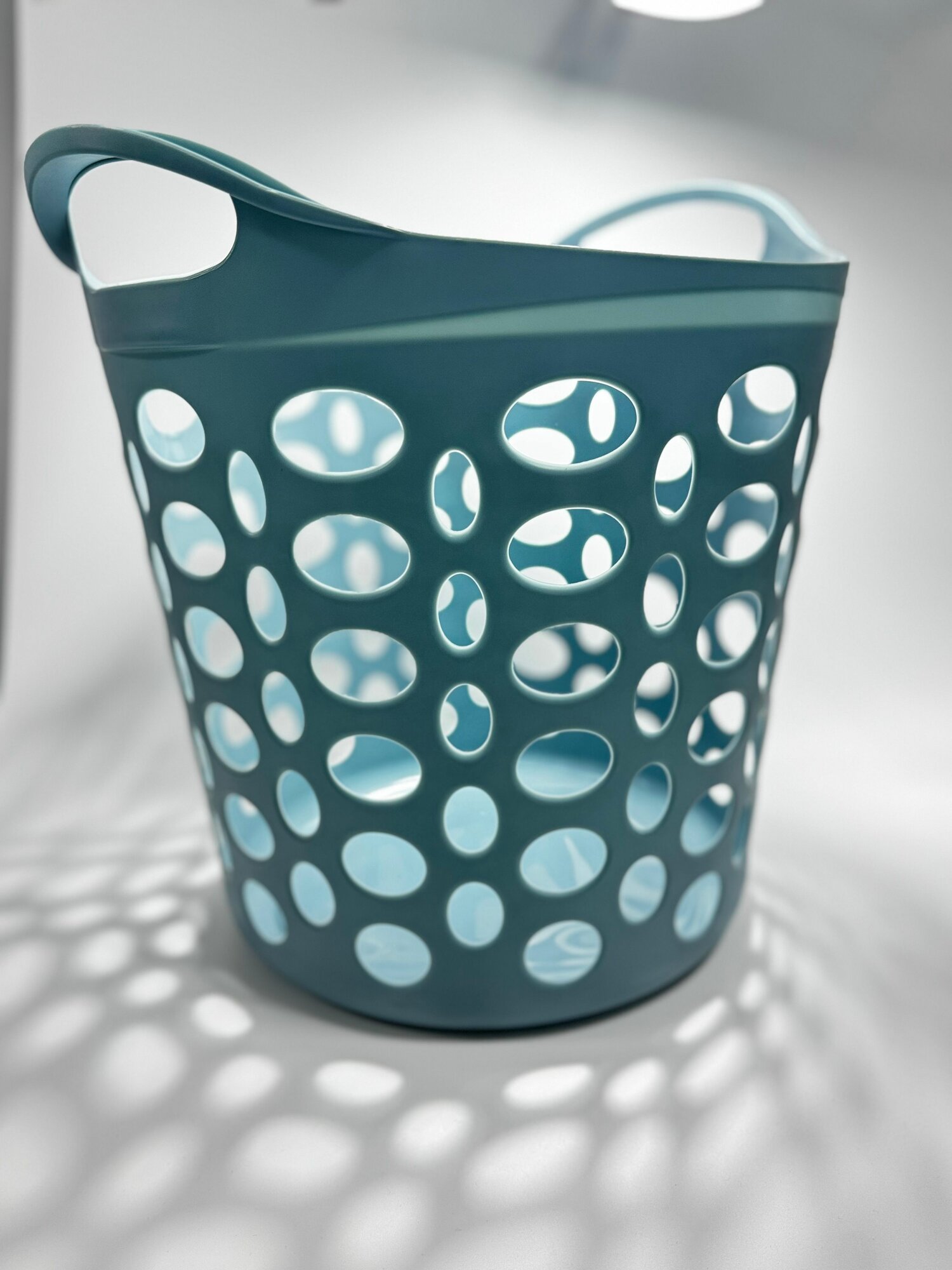 Корзина для белья большая гибкая 40 литров / корзинка эластичная с ручками для игрушек 40л.