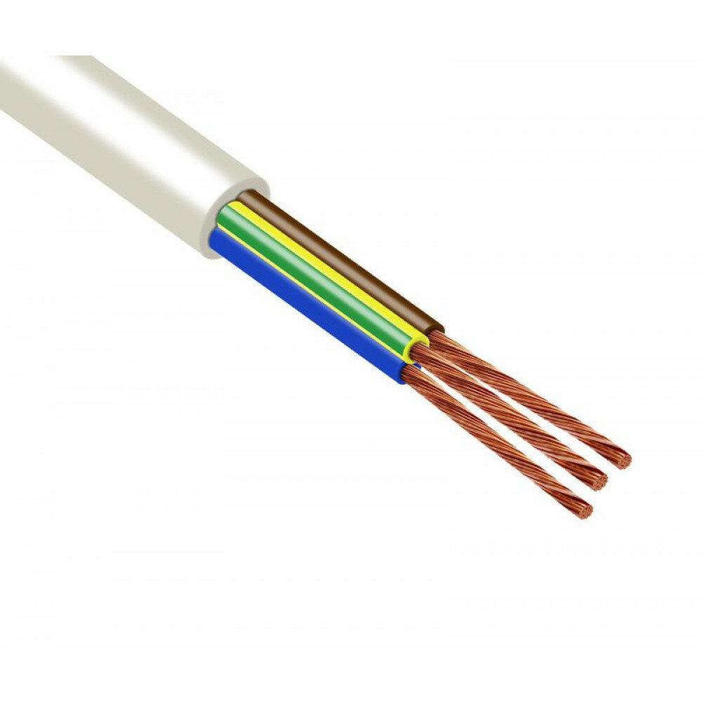 Провод ПВСнг(А)-LS 3х1 Б (уп.100м) ПромЭл 1347595, цвет белый