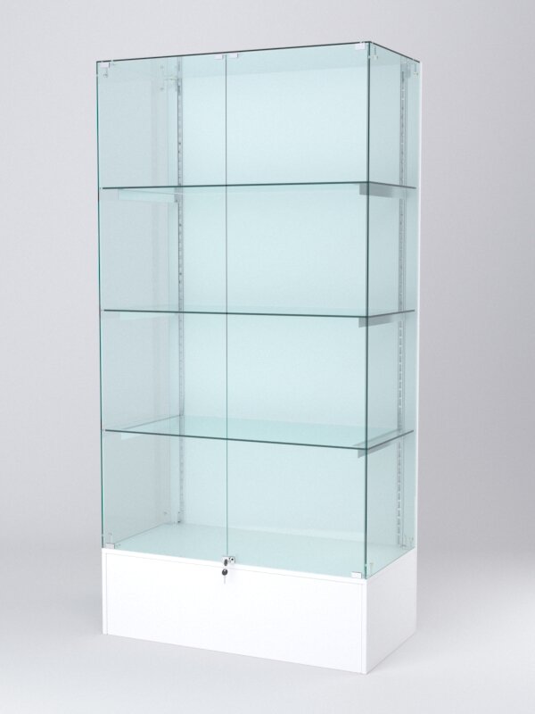 Витрина "астерия" №9 (с дверками, задняя стенка - ДСП), Белый