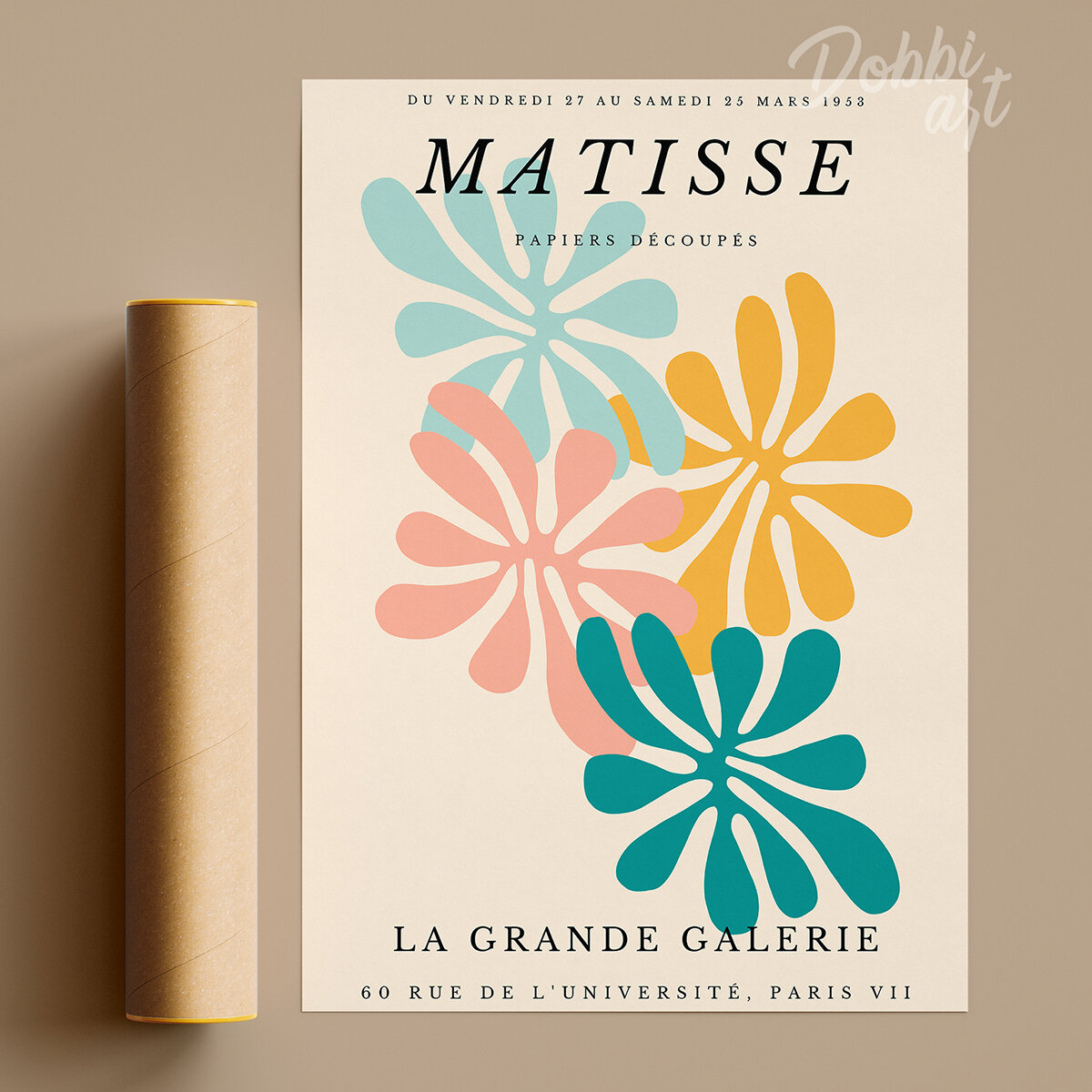 Постер Матисс 40х50 см без рамы/ Абстрактный, минималистичный, винтажный плакат/ Репродукция Анри Матисс, абстракция/ Эстетичный бежевый плакат, постер для интерьера