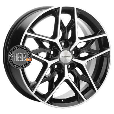 Диск автомобильный литой Khomen Wheels KHW1709 (Hyundai Elantra) 17x7 5x114.3 et49 dia67.1 Black-FP