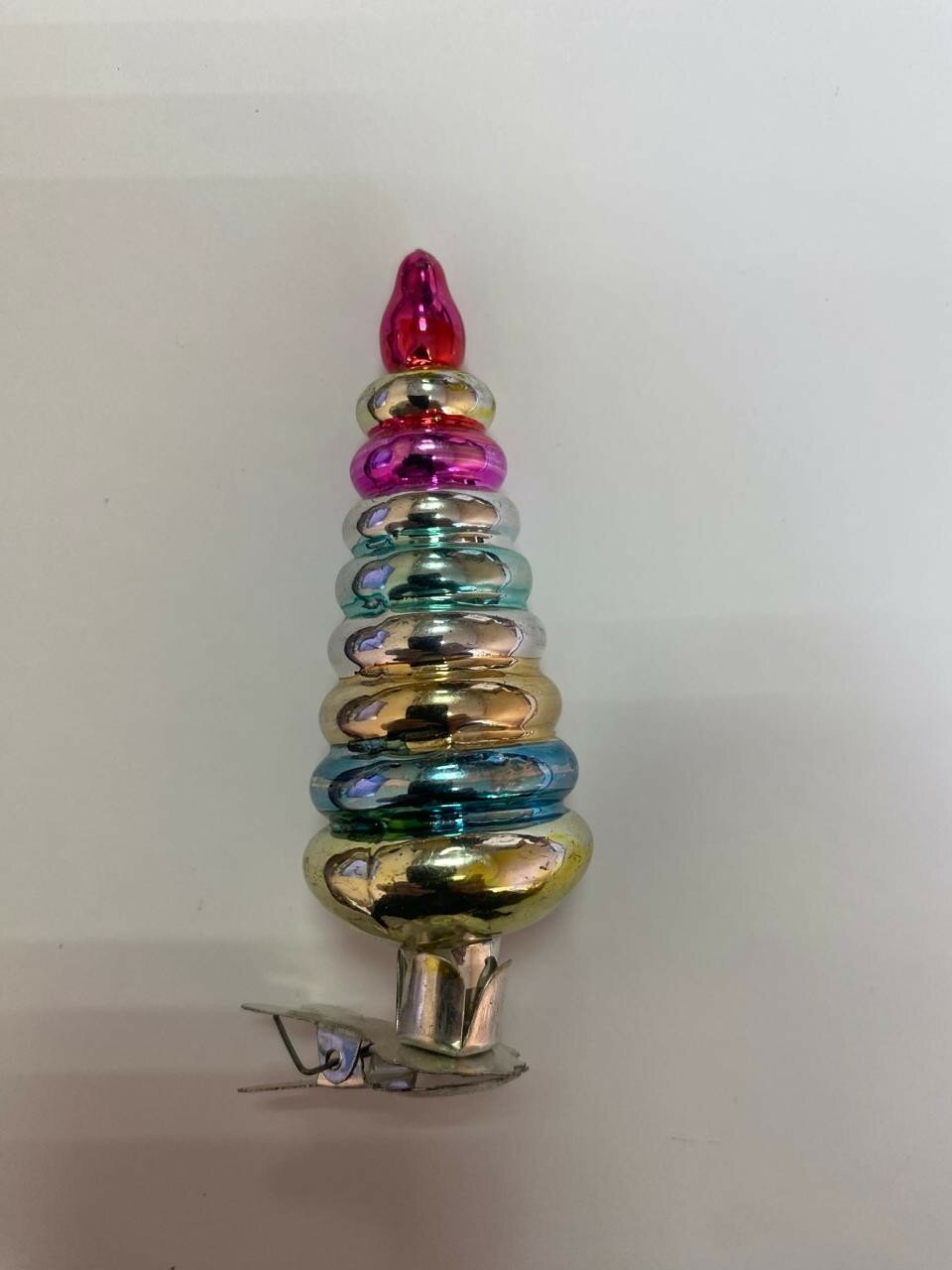 Игрушка на елку Пирамидка 9см Винтаж из СССР