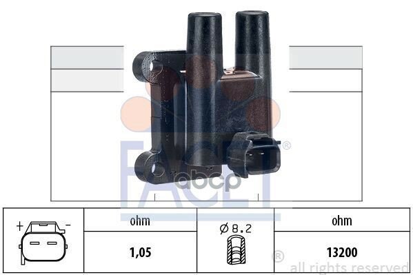 Катушка зажигания HYUNDAI ACCENT II 1.3 01, 00-11, 05 Facet арт. 96483