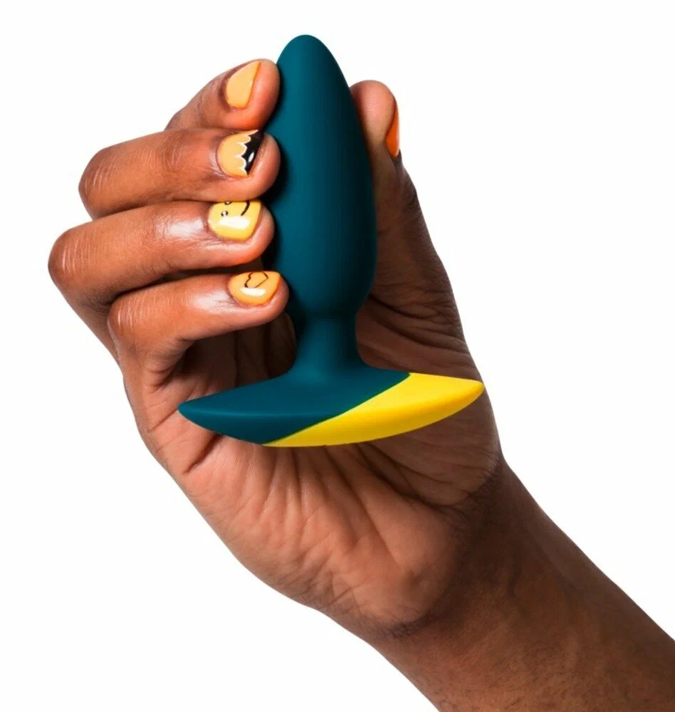 Вибрирующая анальная пробка Romp Bass, синяя ( 10.3, Ø 3 см )