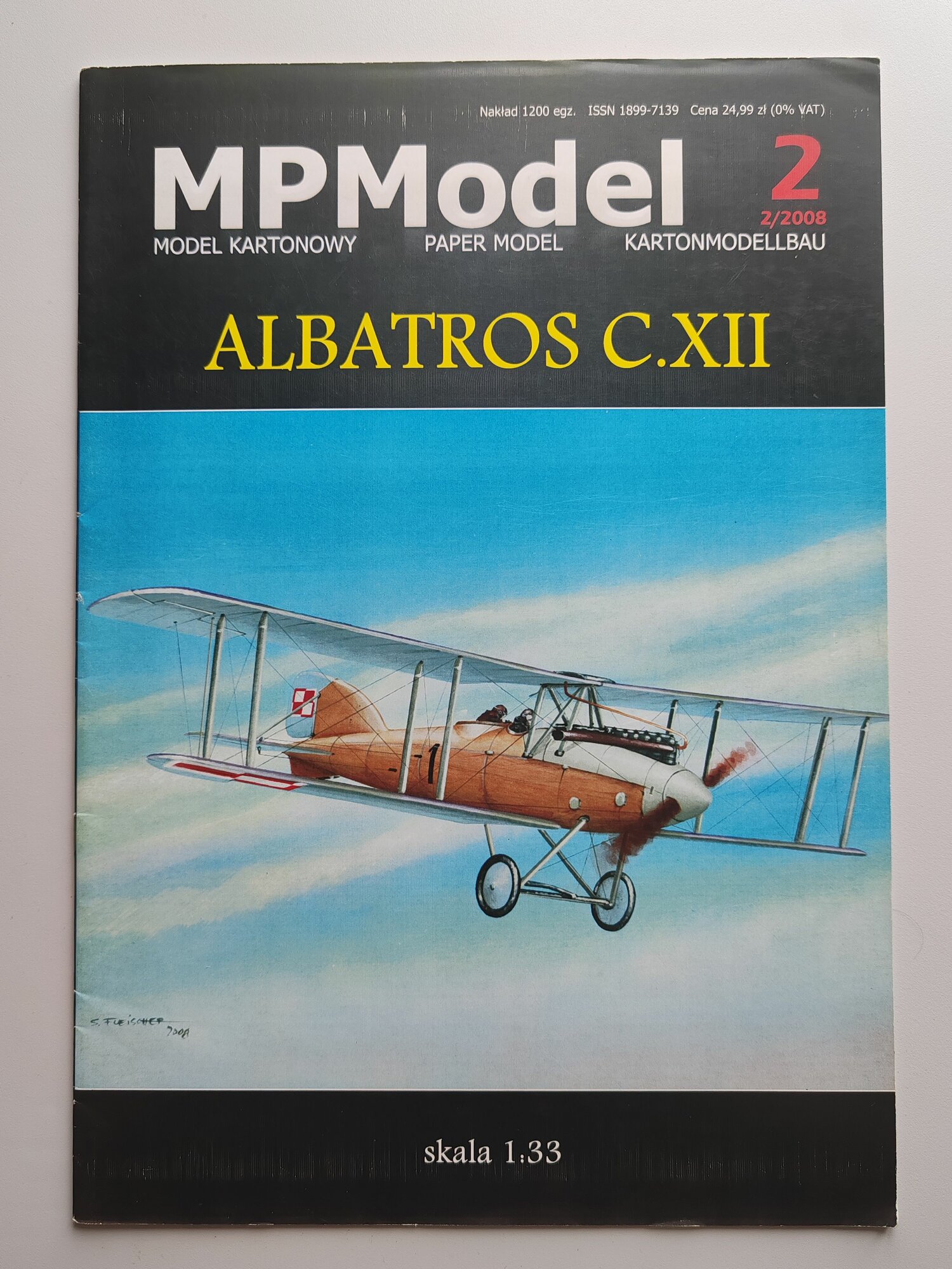 Сборная бумажная модель Самолет Albatros C.XII - MPModel №2 (Журнал)