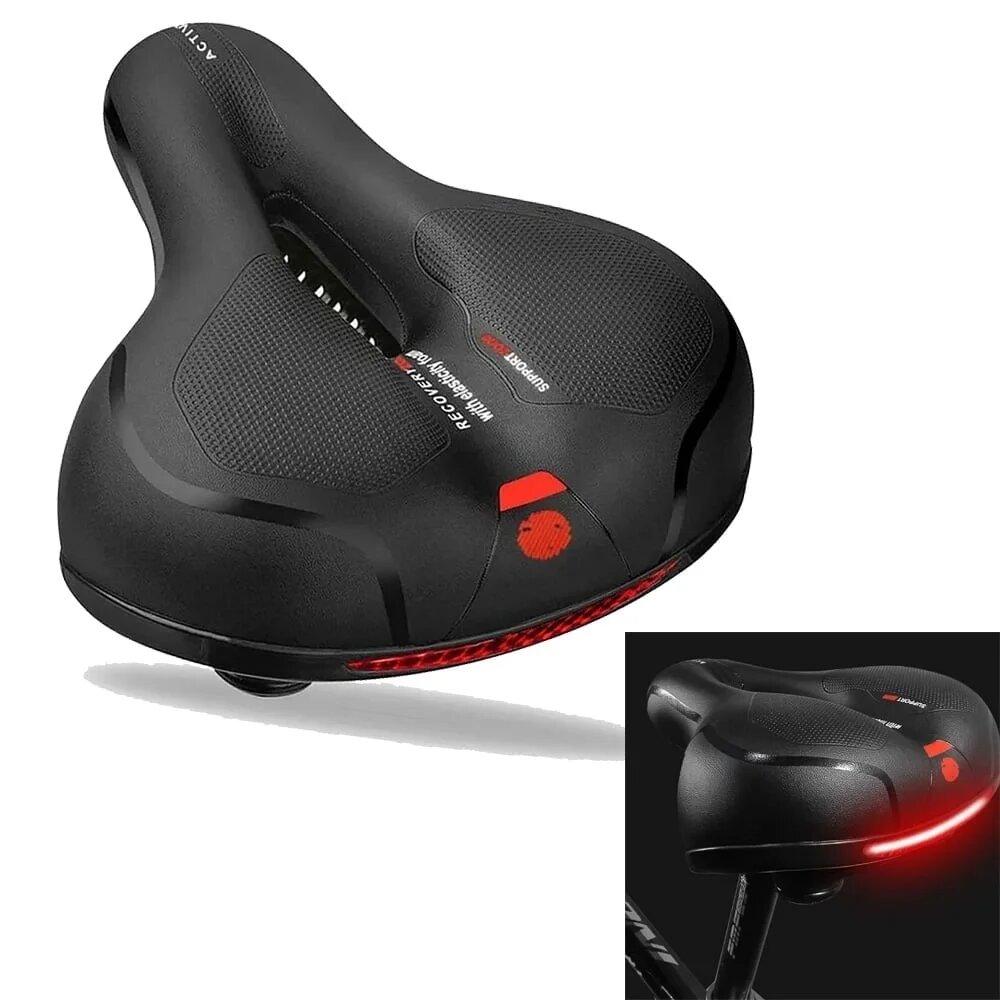 Увеличенное комфортное велосипедное сиденье, очень широкое седло, накладка на сиденье велосипеда, мягкое гелевое седло д