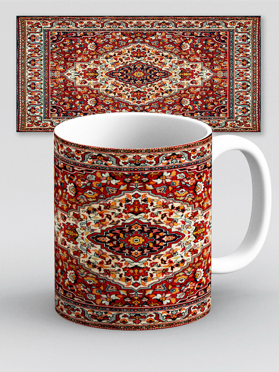 Кружка с приколом мем Ковер советский турецкий персидский светлый