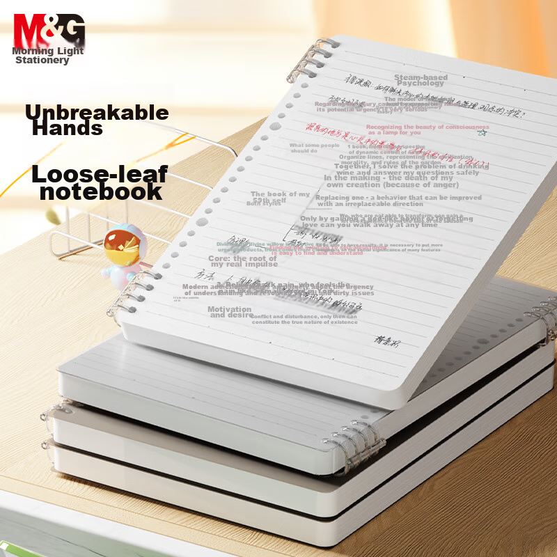 Chenguang (M&G) Stationery Spiral Notebook B5, Soft Cover Notebook for Notes, Homework, Drafts, Error Correction, English Journal, Student Exam Preparation, Office Supplies, Black, 1 Book, APNDG021A