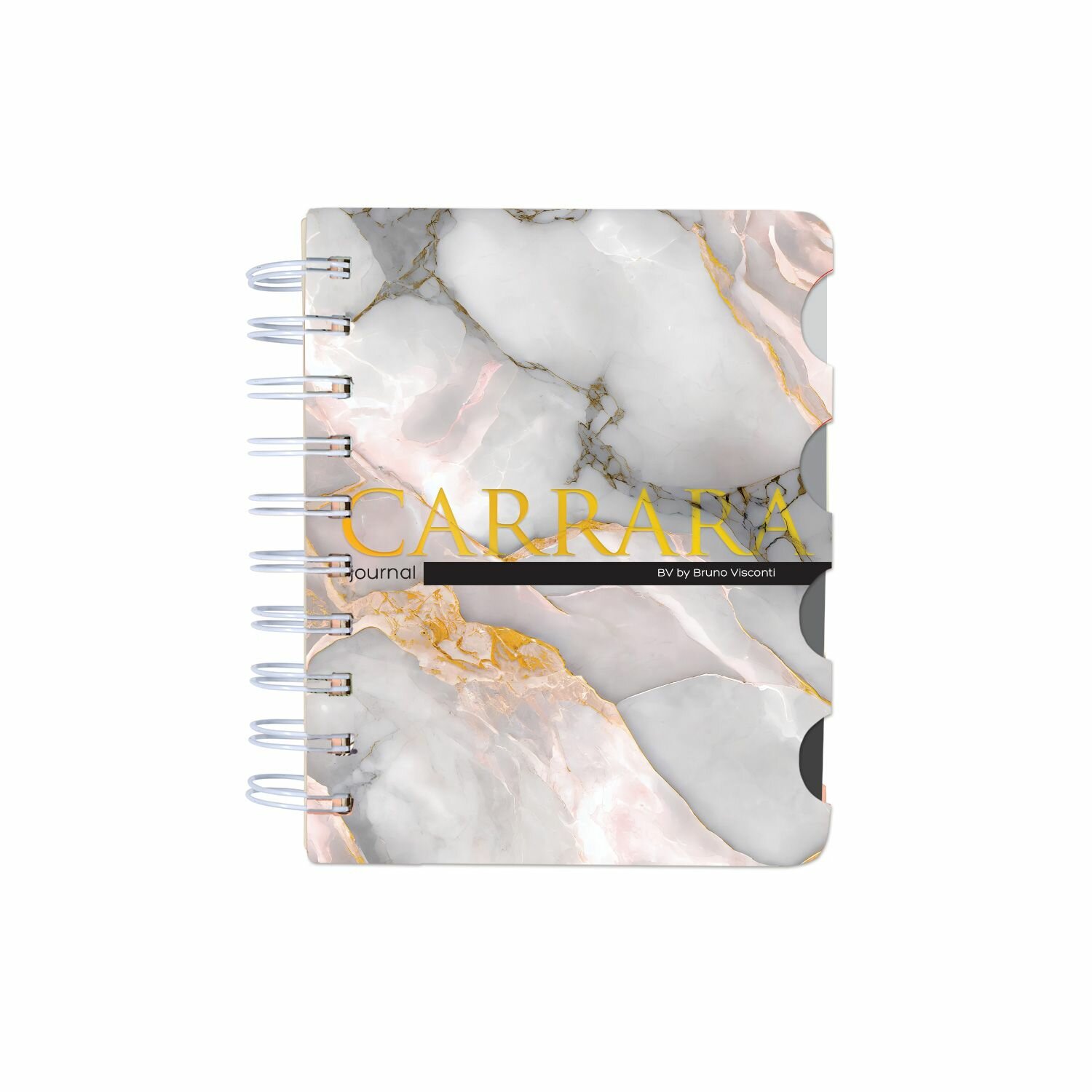 Блокнот с разделителями Bruno Visconti "ART JOURNAL" на гребне/ женская записная книжка А6 "CARRARA" арт.3-568/19