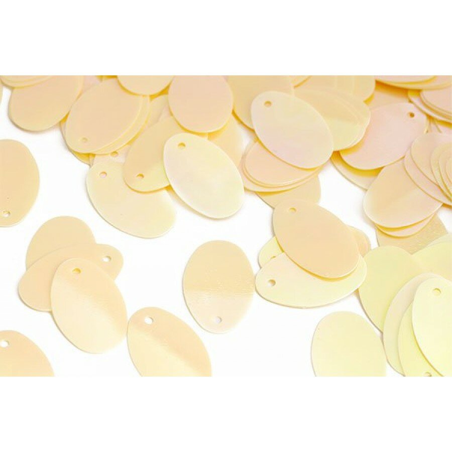 Пайетки россыпью Ideal TBY-FLK677 14х29мм цв.020 св. желтый уп.50г