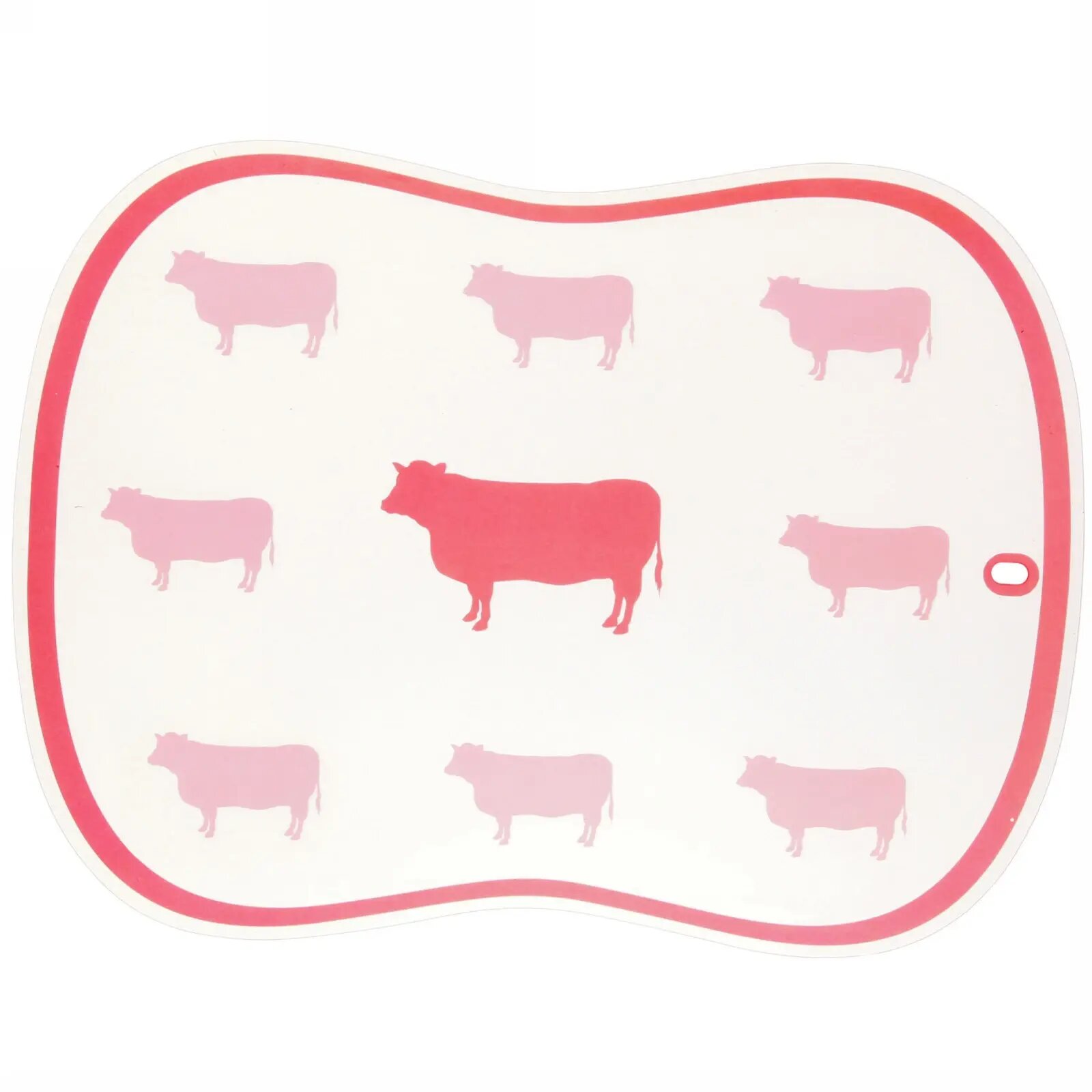 Разделочная доска пластиковая гибкая 40х30см, удобная для мяса, белая