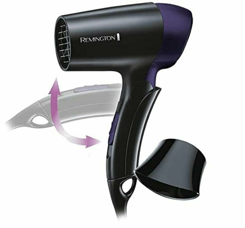 Фен Remington D 2400 "On The Go", складной, 1400Вт, для локонов, 2 режима