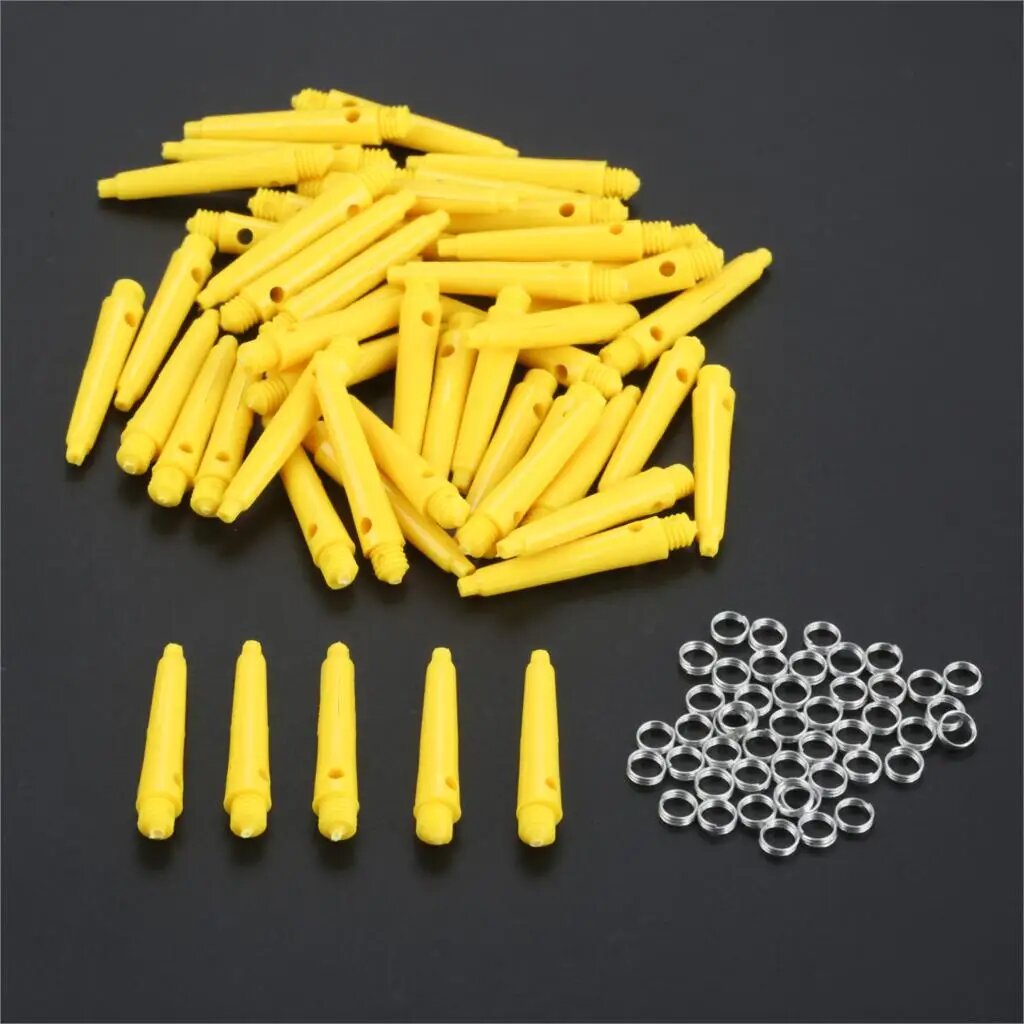 Dart shafts 27/35/45/48mm nylon red/blue/white/black/yellow 4.5mm screw thread Желтый, 27mm yellow