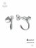 Серьги пусеты TALANT, серебро, 925 проба, фианит, , серебристый