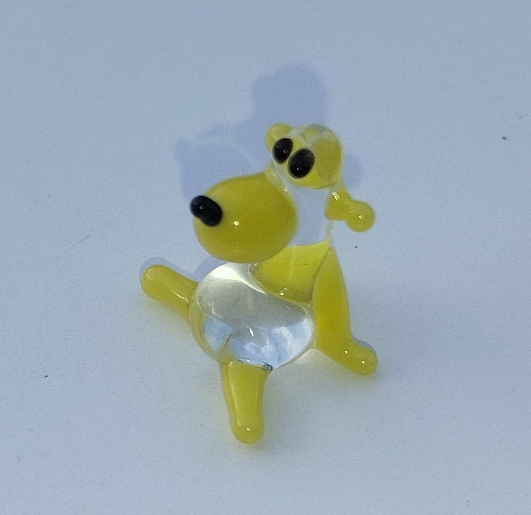 Стеклянная микро фигурка обезьяна