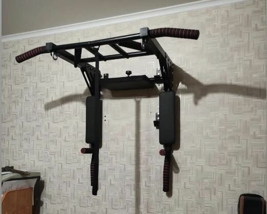 Турник брусья пресс 3 в 1 Мультихват Усиленный Черный