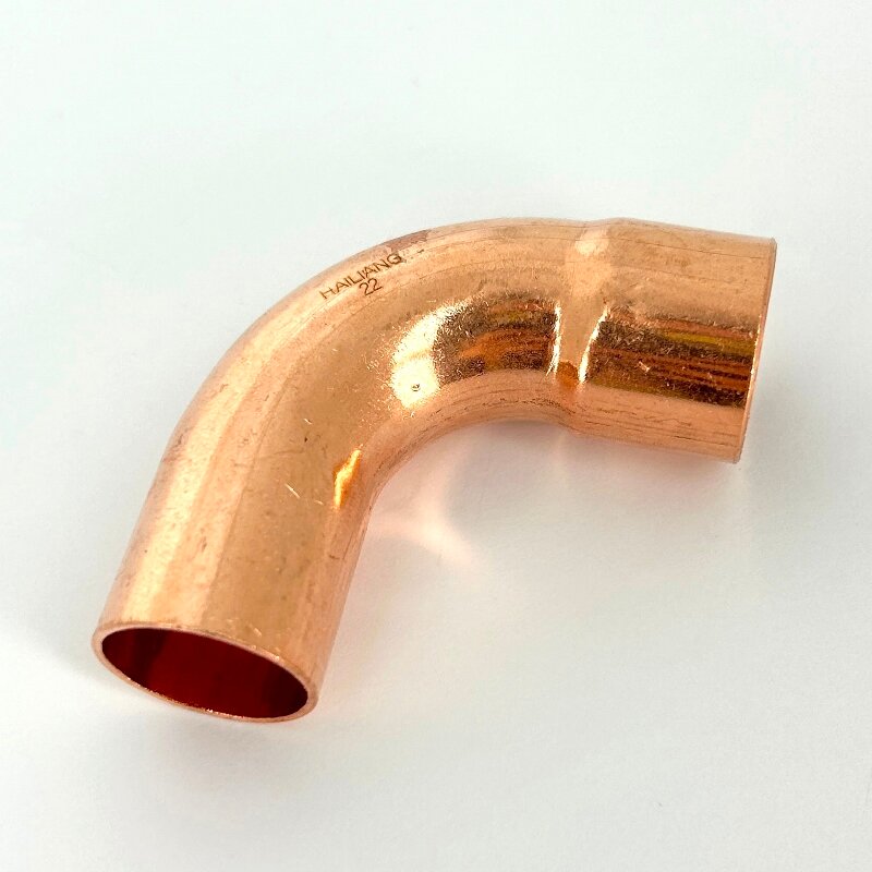 Отвод медный под пайку 22 мм однораструбный (серия 95001A) Hailiang