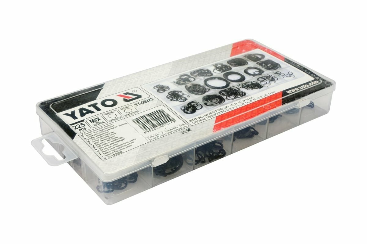 Набор стопорных колец YATO 225 шт. YT-06882