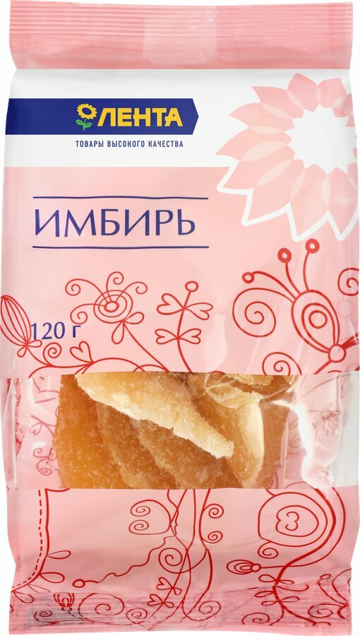 Цукаты лента Имбирь, 120г