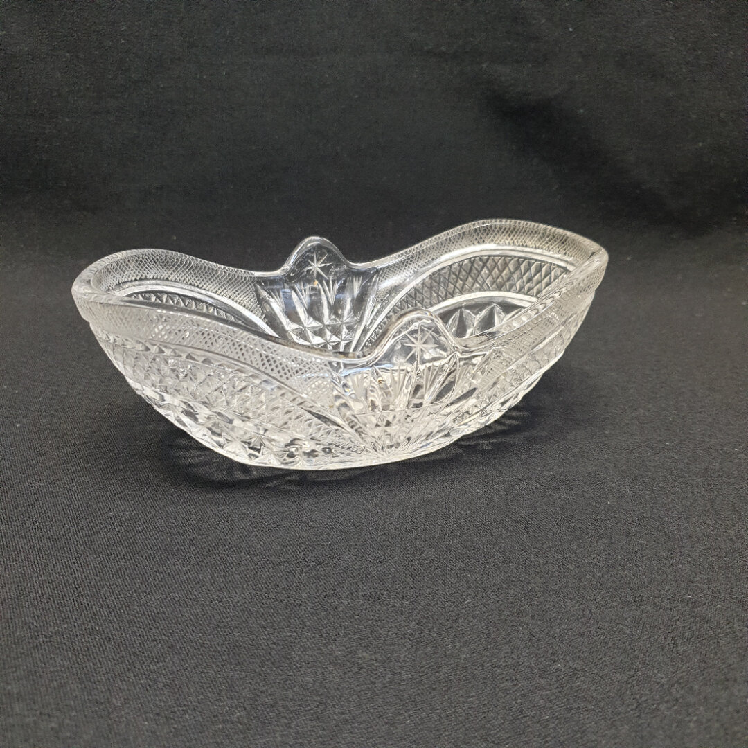 Салатник. стекло высота 7 см длина 18 см, винтаж СССР