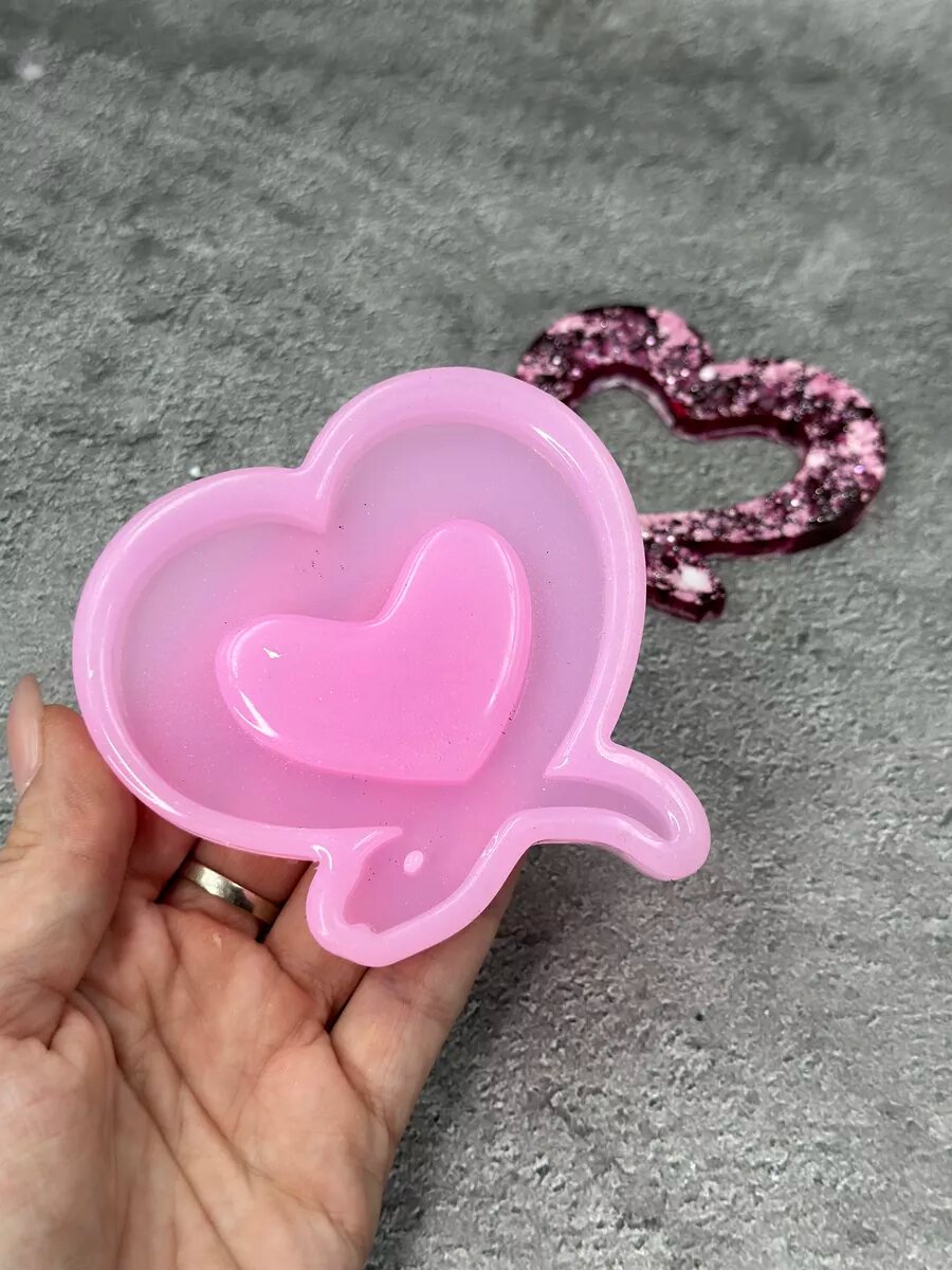 Силиконовый молд для эпоксидной смолы елочная игрушка змея